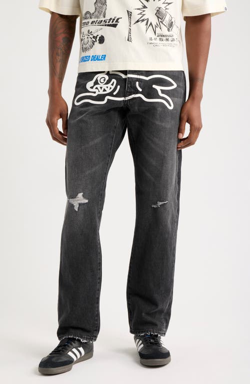ICECREAM lavender cotton distressed jeans